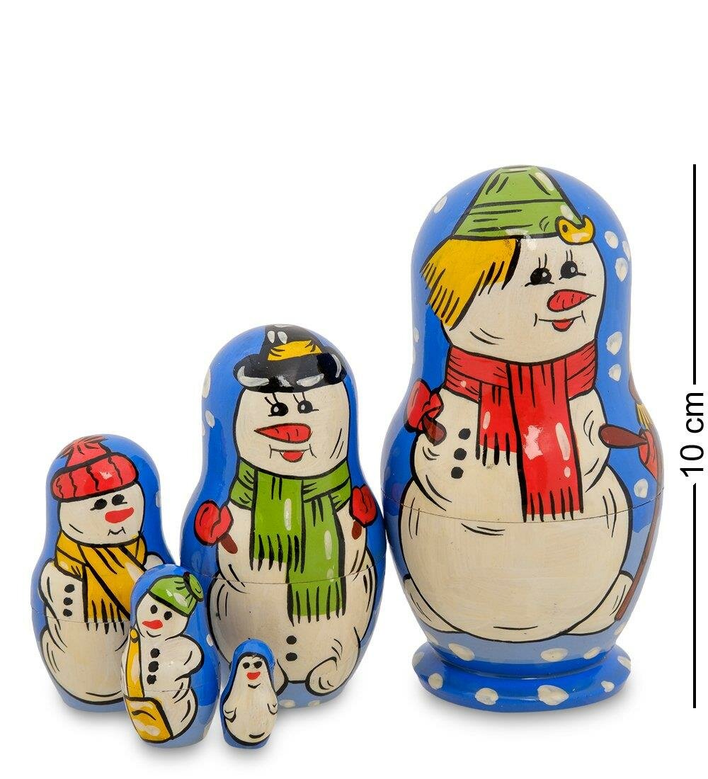 Матрешка 5м "Снеговик" мал. СП МР-20/42 Народные промыслы Дерево липа, краски, лак