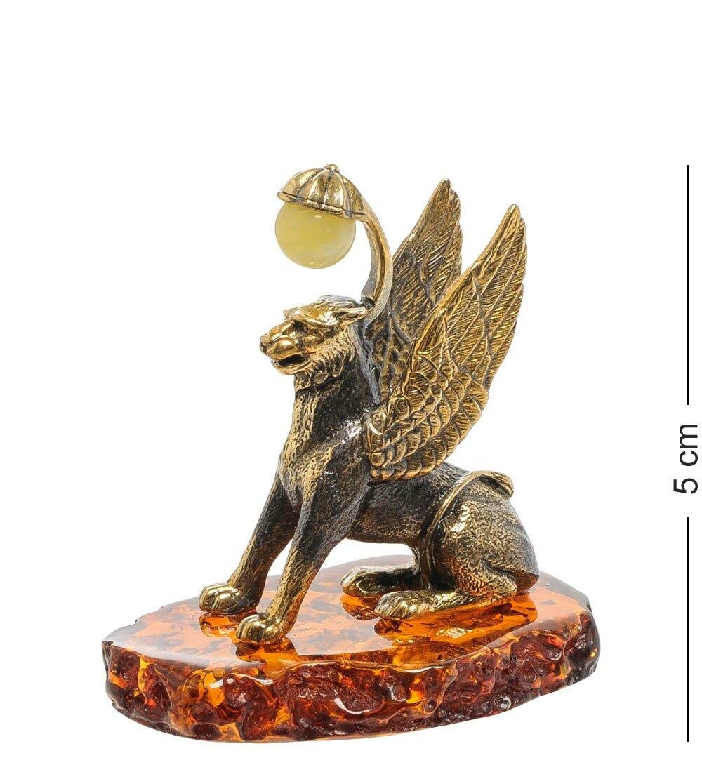 Фигурка Грифон мал.(латунь, янтарь) A2108871 Народные промыслы, бронзовый
