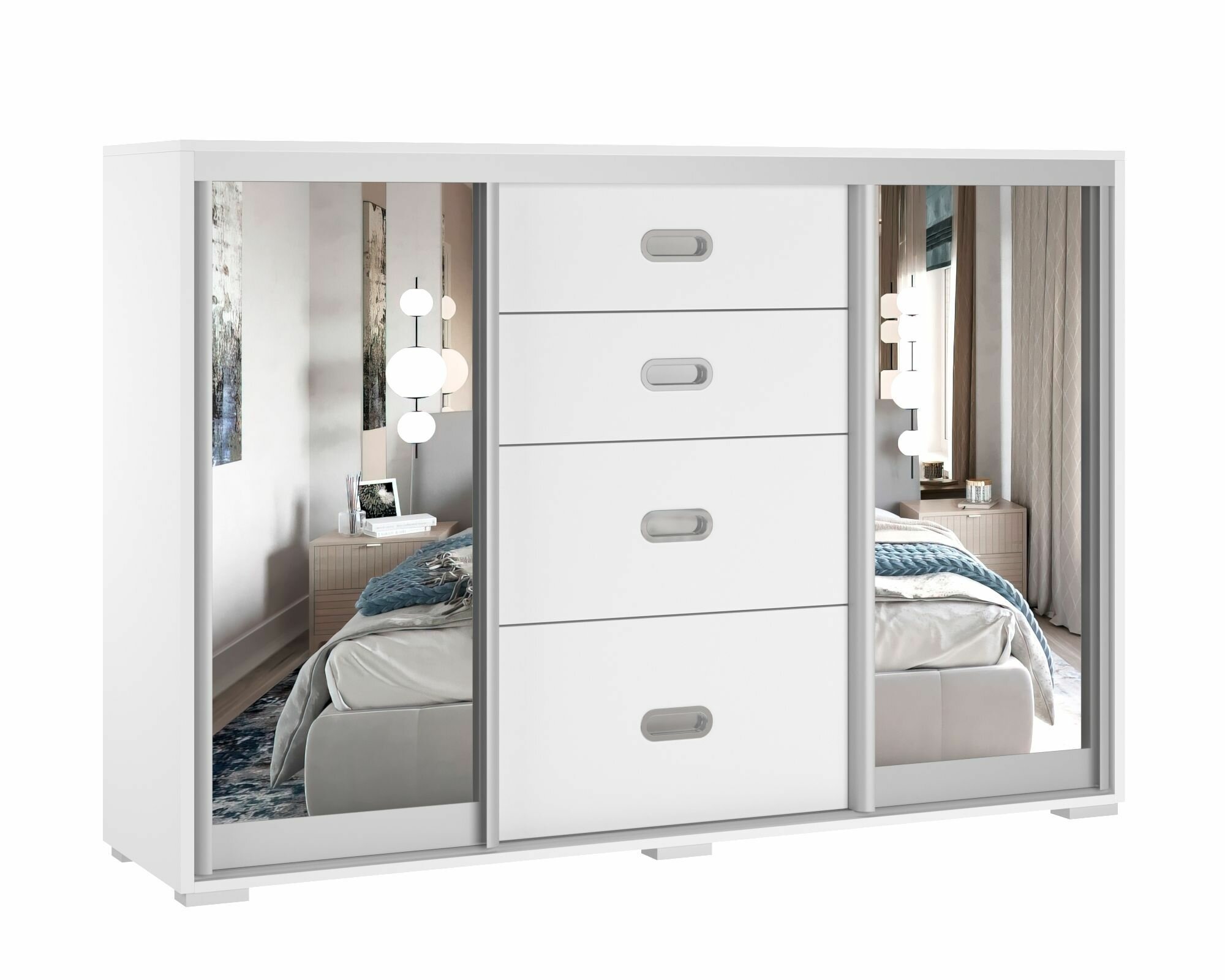 Комод для вещей "Рубин 4" 150х102х45, белый