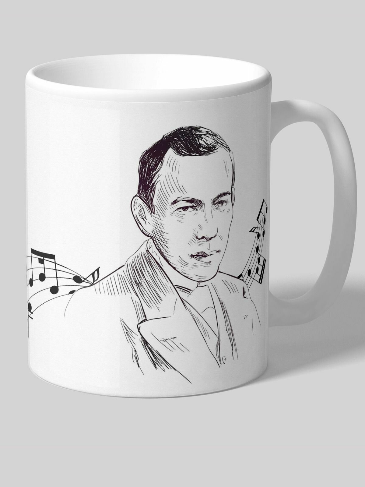 Кружка cooperative.moscow " Сергей Васильевич Рахманинов " (кружка Рахманинов , Рахманинов , кружка с Рахманиновым , композитор , кружка музыка , музыка , кружка композитору , дирижер , музыкант ) , 330 мл, 1 шт