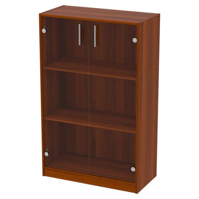 Шкаф Меб-фф Офисный шкаф СБ-60+А-5+С-17МВ проз цвет Орех 77/37/123 см