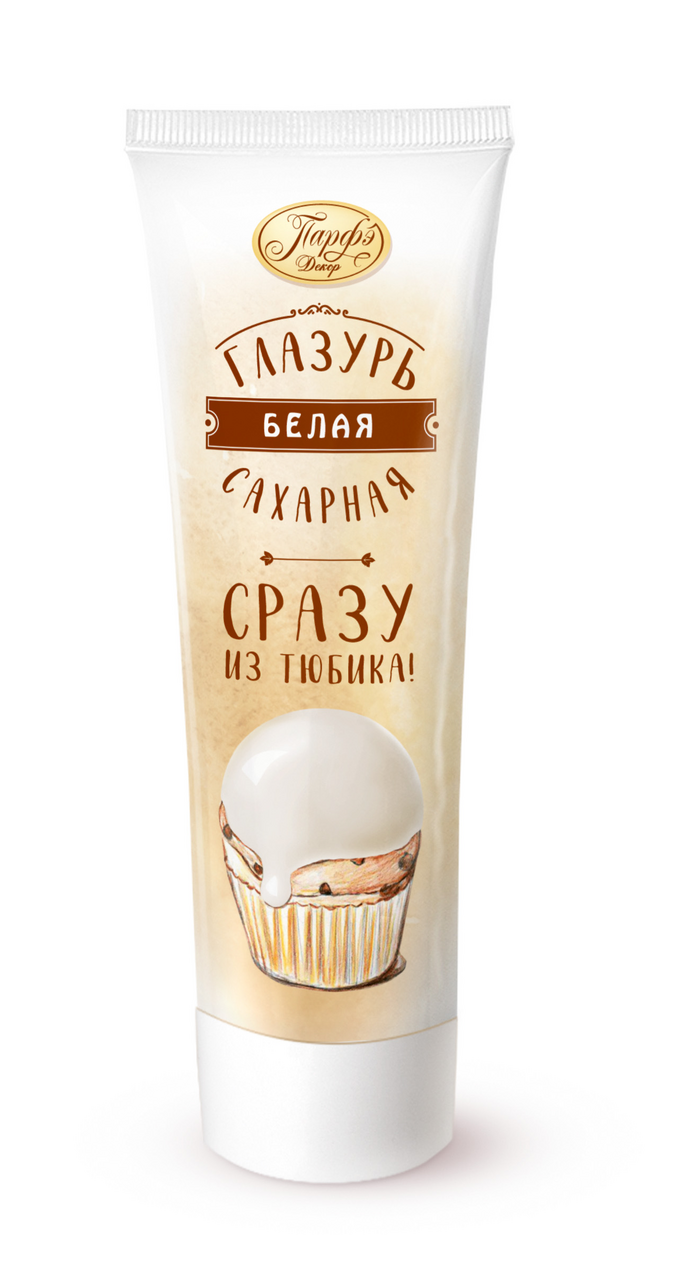 Глазурь сахарная парфэ Прямо из тюбика, белая, 120г