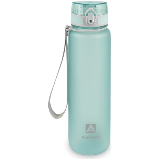 Бутылка для воды Арктика 720-1000, 1000 мл, голубая матовая, с ситечком