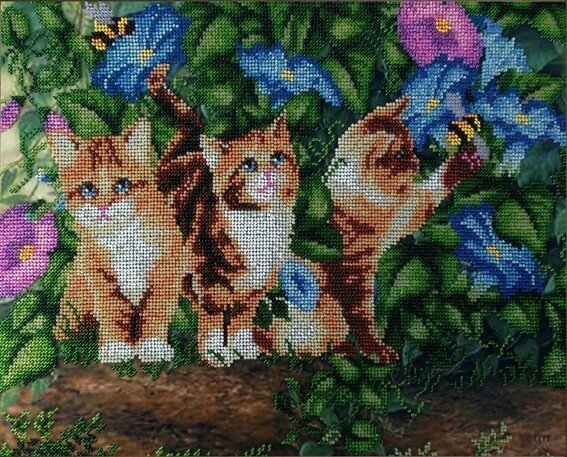 Набор для вышивания FeDi #КВ628 Шалуны, Вышивка бисером, 41 х 31 см