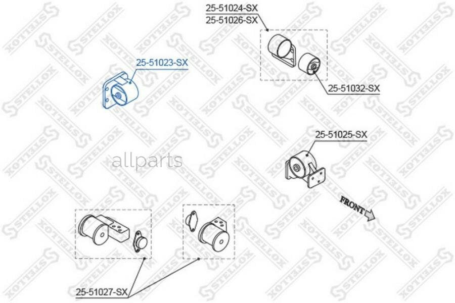 STELLOX 2551023SX подушка ДВС задняя!\ Hyundai Accent 1.3-1.6 99>