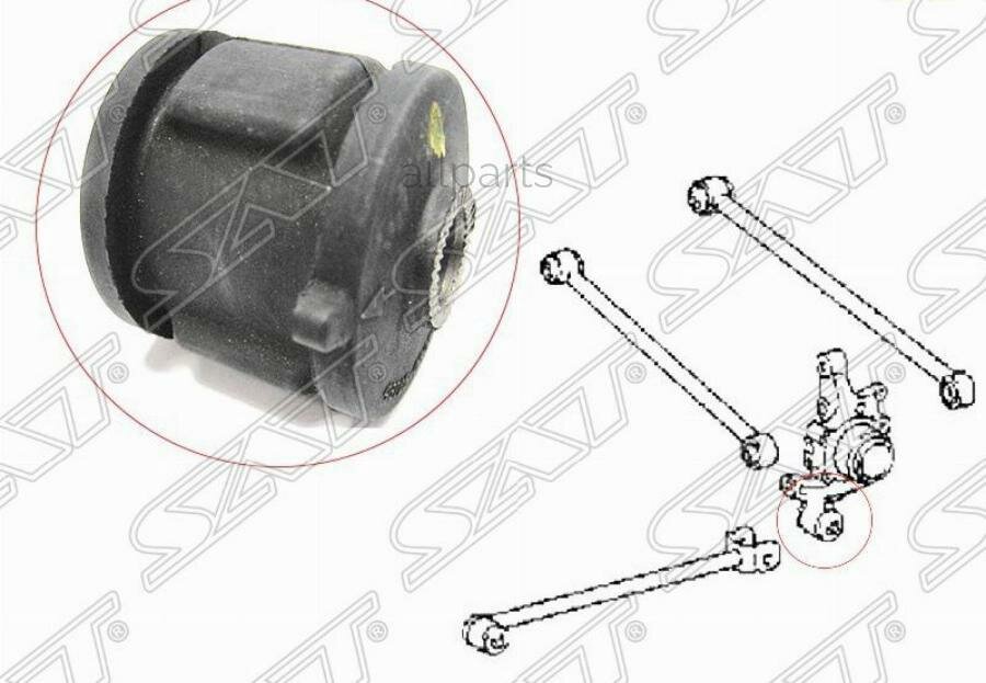 SAT ST-48725-03010 Сайлентблок цапфы Lexus RX 97-09 / Toyota Caldina 92-02