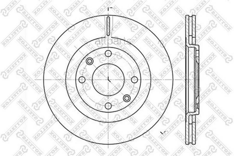 STELLOX 60209915VSX диск тормозной передний!\ Citroen Xantia, Peugeot 405 1.8-2.0HDi 85>
