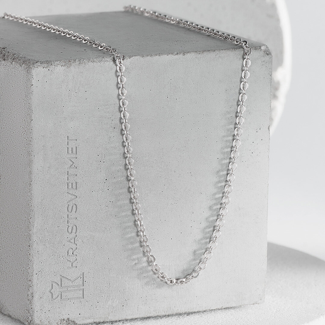 Цепь серебро, 925 проба, родирование