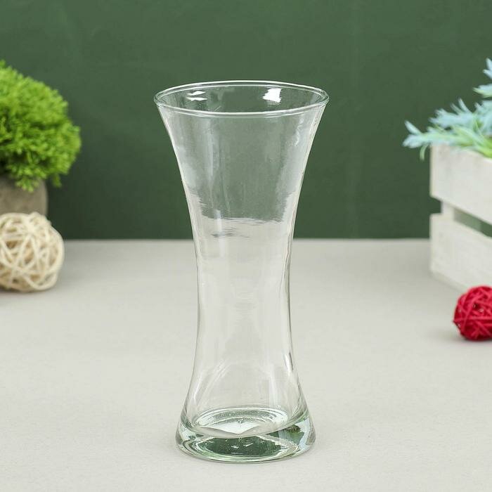 Ваза для цветов «Весна», 380 мл, 18×9 см, стекло, прозрачная