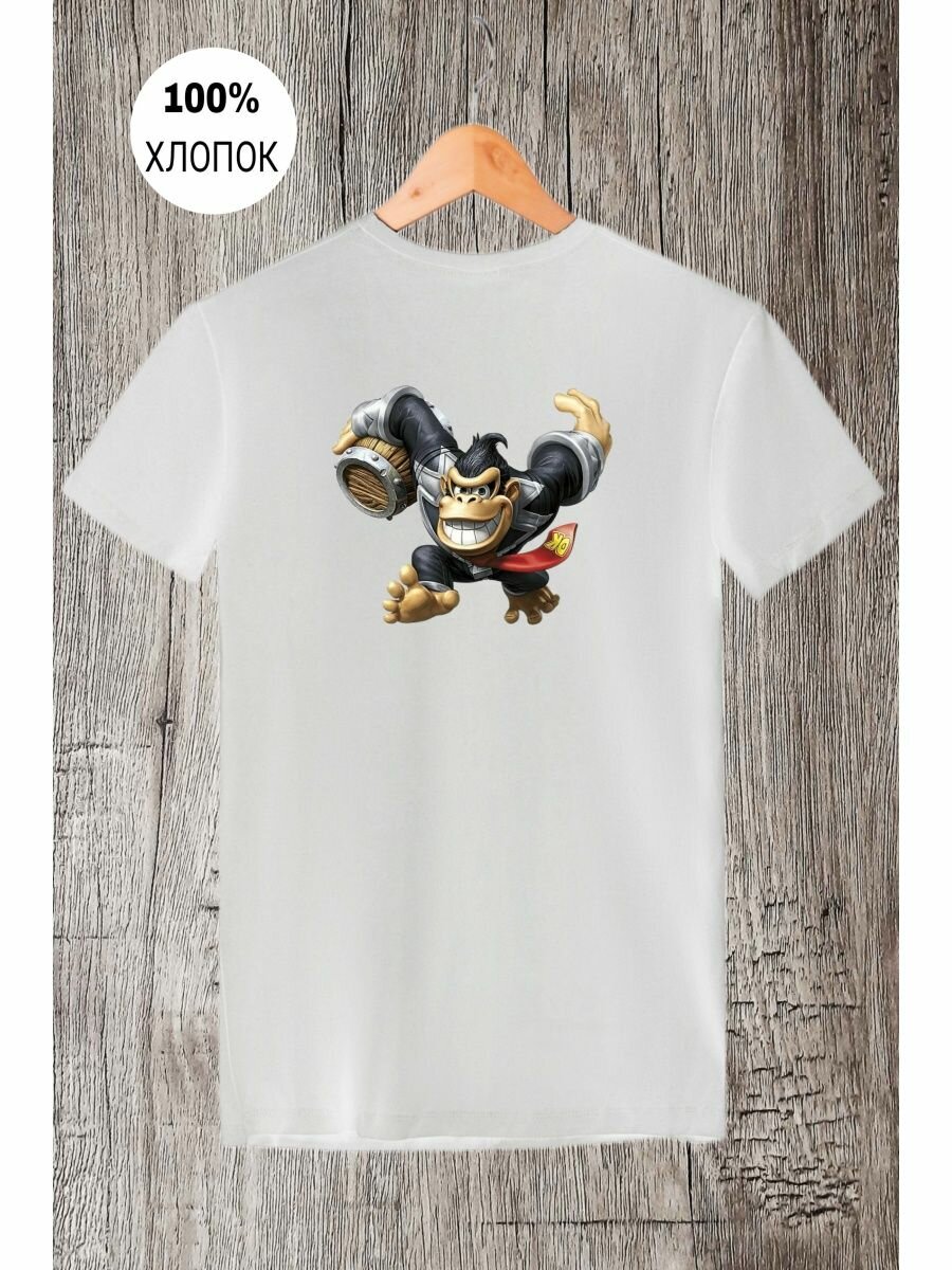 Футболка горилла garila мультяшная с бочкой