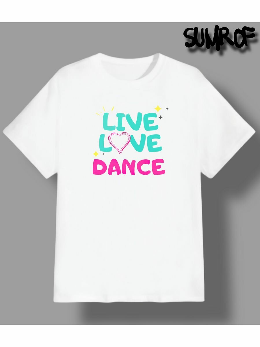 Футболка с надписью love dance люблю танцы