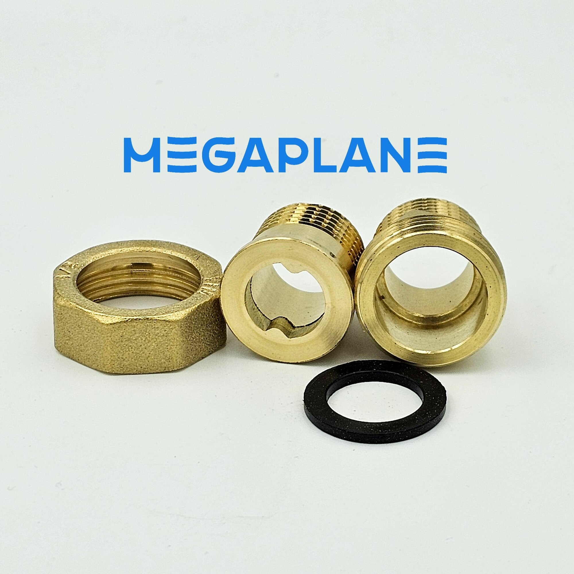 Американка 1/2 латунная прямая, муфта-сгон разъемное соединение для труб водопровода