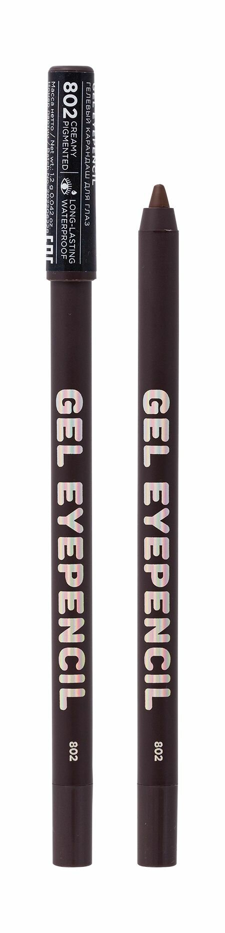 PARISA COSMETICS Карандаш для глаз гелевый Gel Eyepencil, 1 г, 802 Коричневый