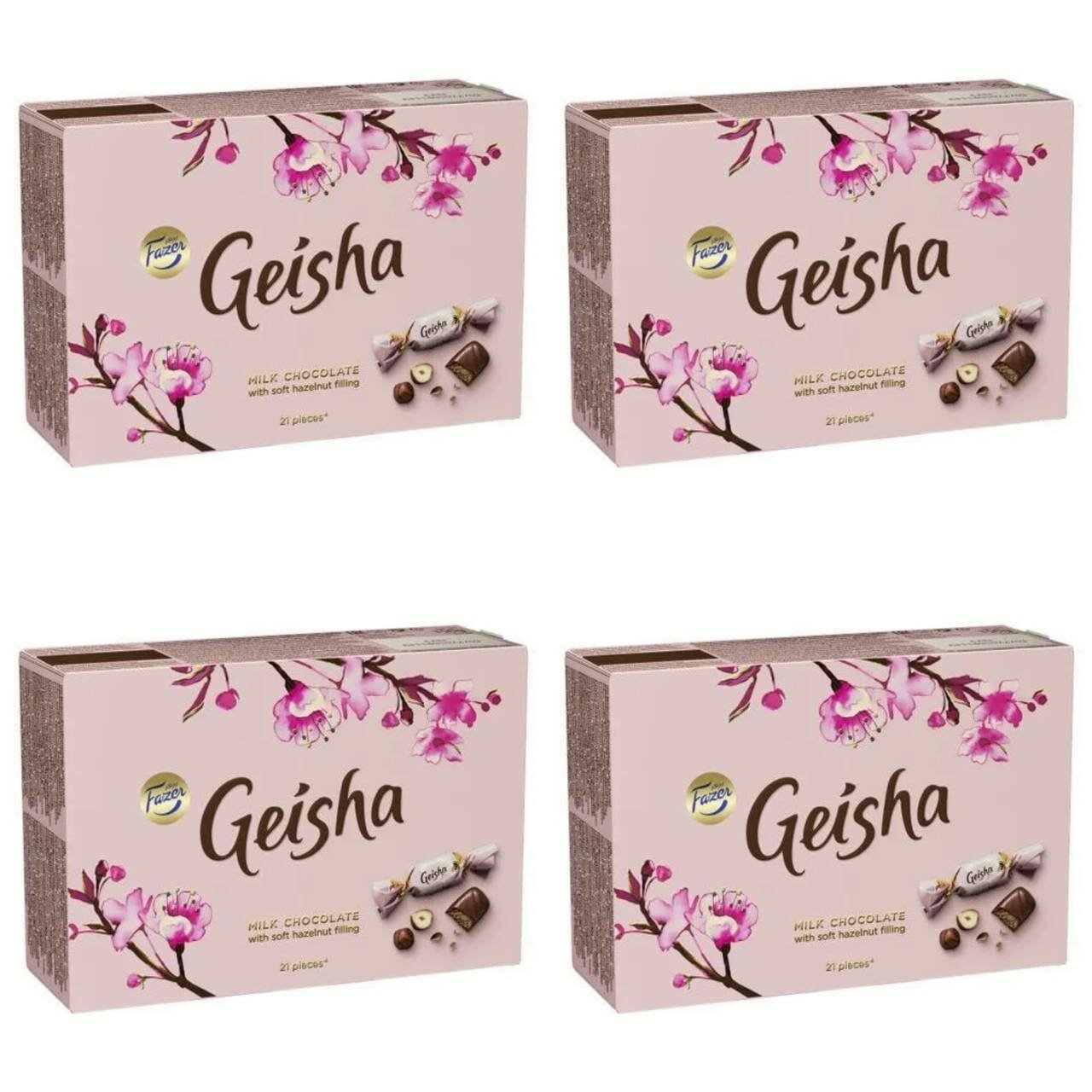 Конфеты Fazer Geisha с начинкой из тёртого ореха, 4шт по 150г (Финляндия)