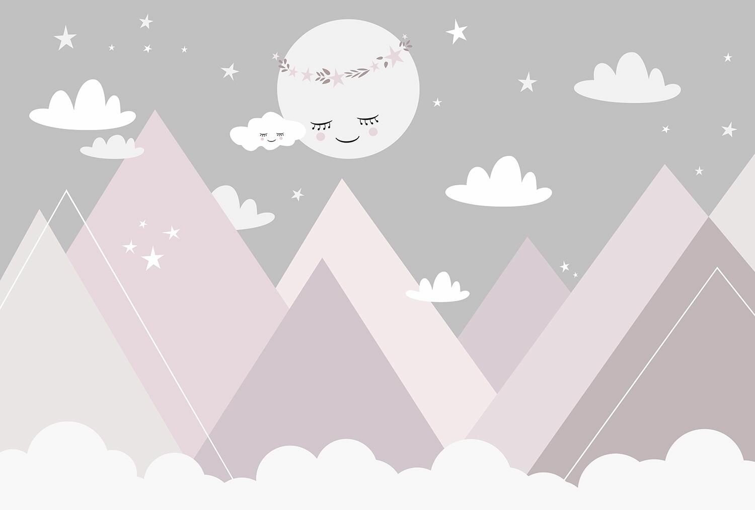 Фотообои/ F-328 Полная луна над горами 400х270-1Divino