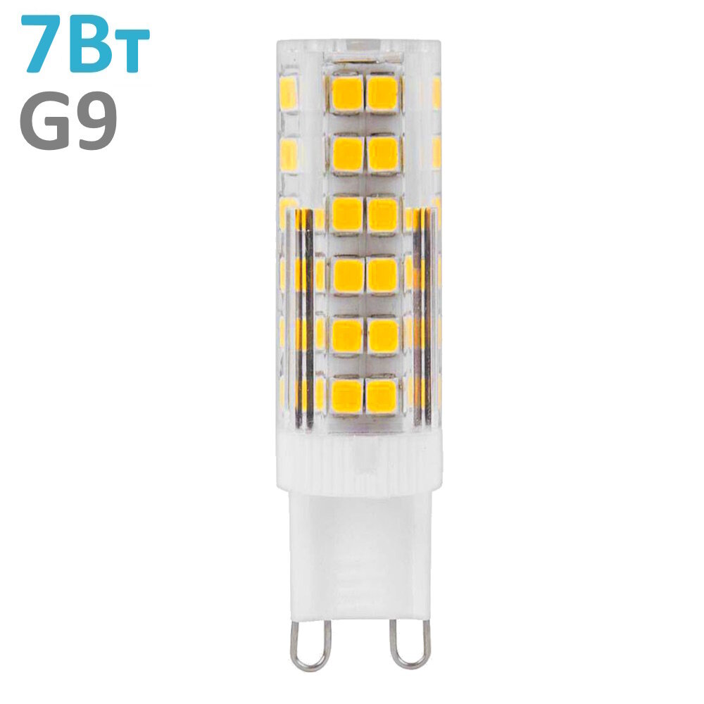 Лампа светодиодная G9 Corn 7Вт белый 4200К прозрачная Ecola Premium