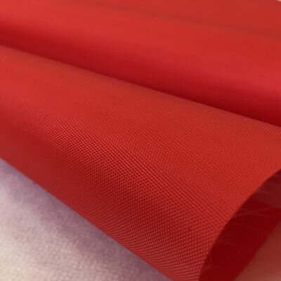 Ткань Оксфорд 210D PU, WR1000 95г/м² 100% пэ шир.150см красный, отрез 3 метра.
