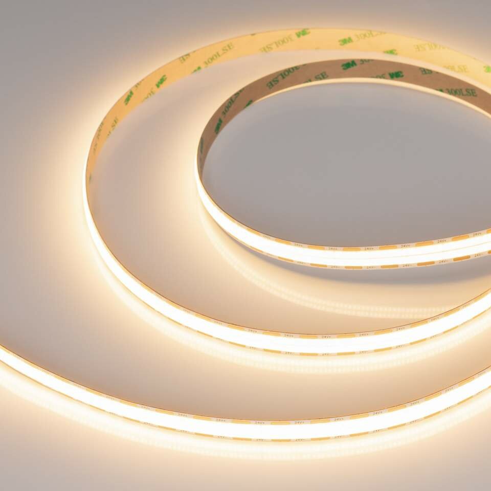 046932 Лента COB-X1088-12mm 24V Warm3000 (22 W/m, IP20, 5m) (Arlight)