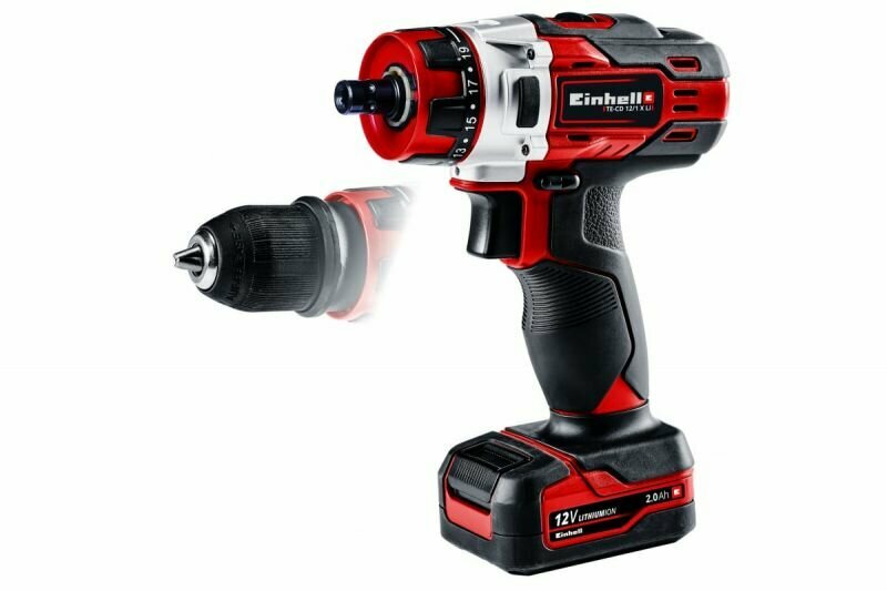 Дрель-шуруповерт аккумуляторная Einhell TE-CD 12/1 X-Li (1x2.0Ah) 4513592