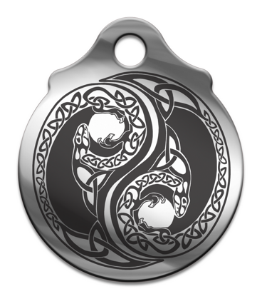 Амулет Драконы Инь-Ян медицинская сталь