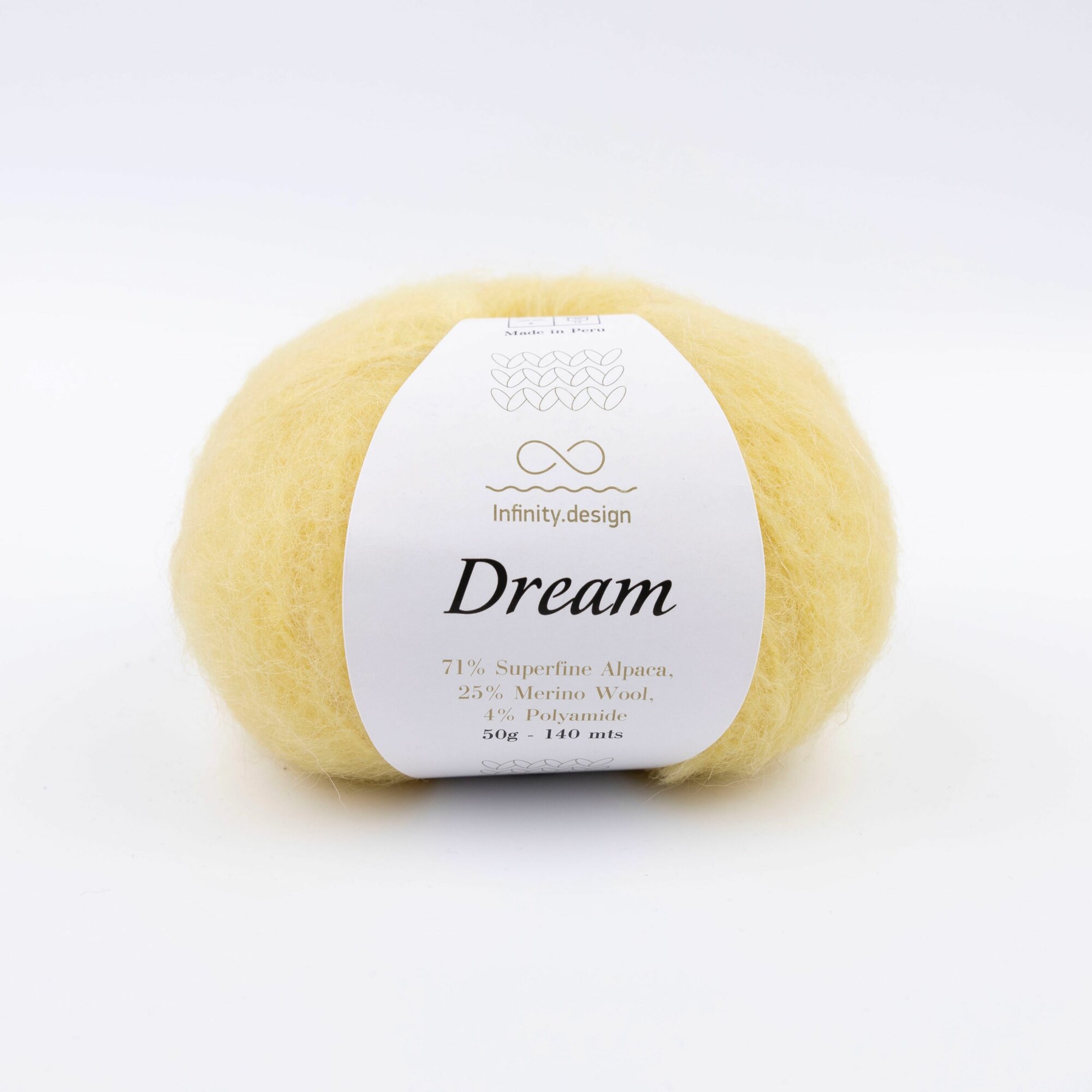 Пряжа INFINITY Dream 2112 (1 моток), 71% альпака, 25% мериносовая шерсть, 4% полиамид, 50г, 140мм