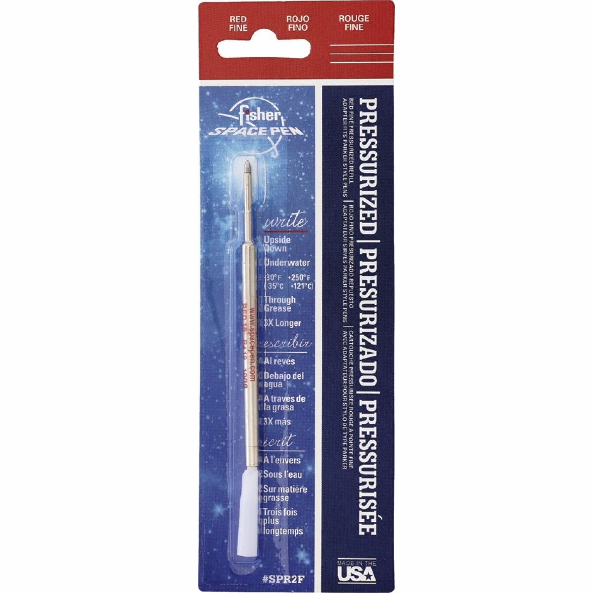 Сменный космический шариковый стержень для ручек Parker и Fisher Space Pen PR (Red Fine)