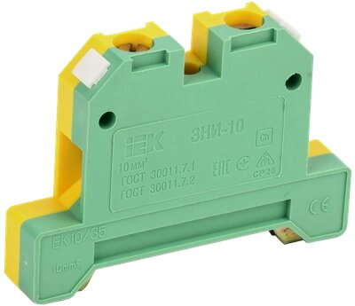 Зажим наборный ЗНИ-10PEN 10 мм2 IEK (JXB-земля) желто-зеленый YZN20-010-K52