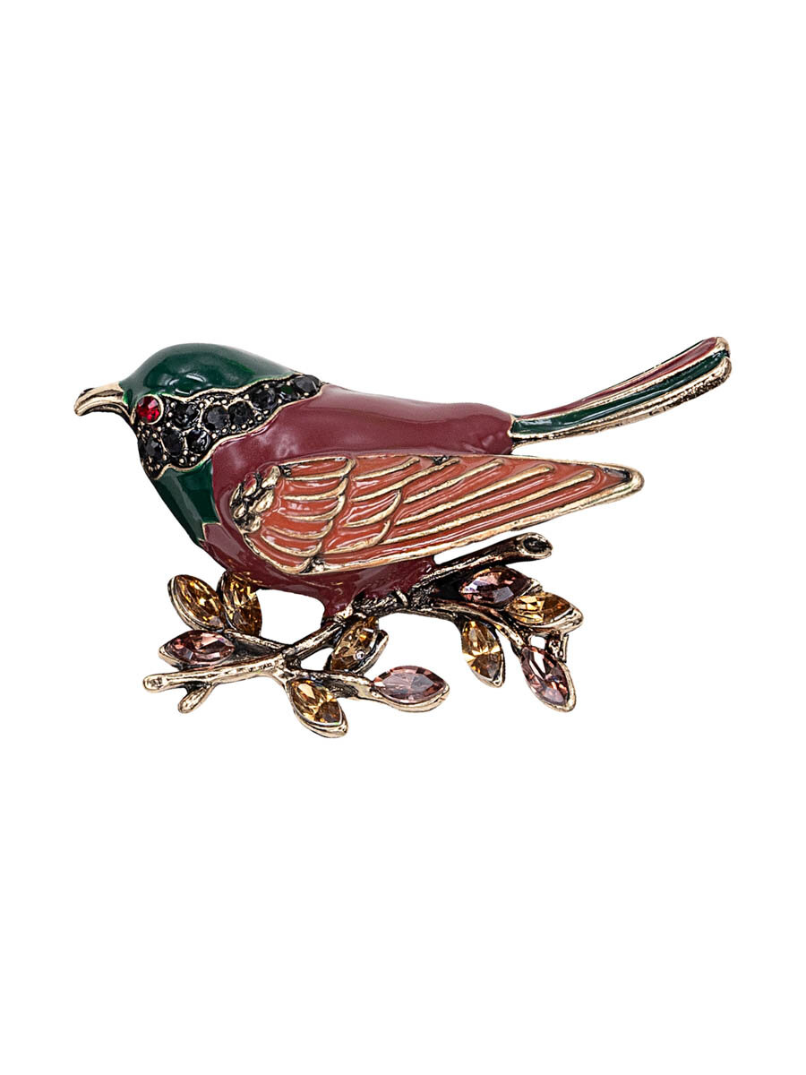 Брошь, искусственный камень