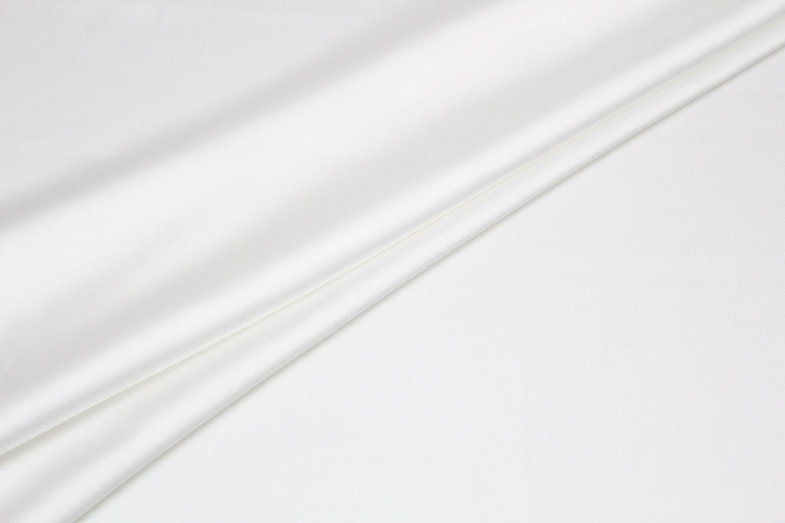 Ткань Атлас однотонный молочно-белый, 280 г/пм, ш145см, 0,5 м