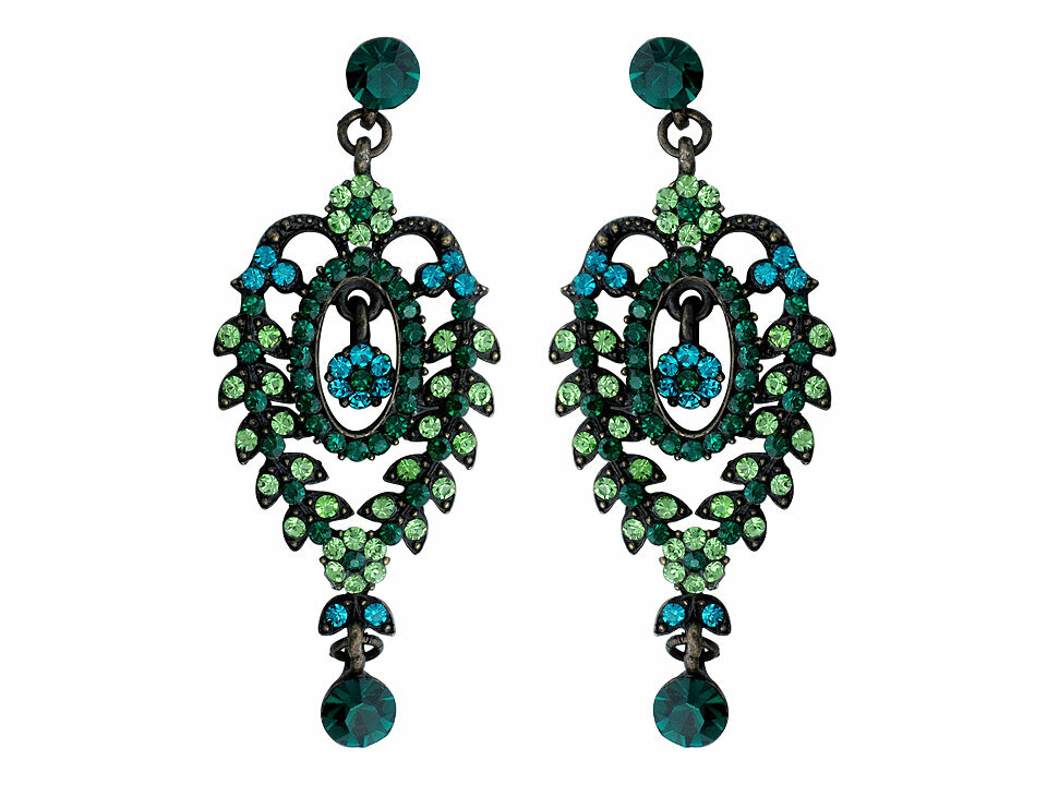 Серьги с подвесками, кристаллы Swarovski, кристалл