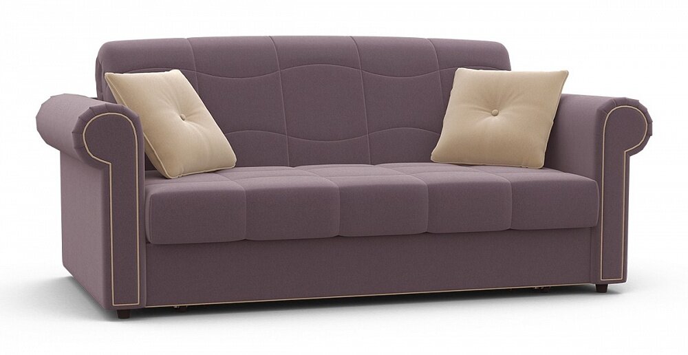 Прямой диван Сан-Марино Лиловый Велюр, аккордеон, 168х107х88 см