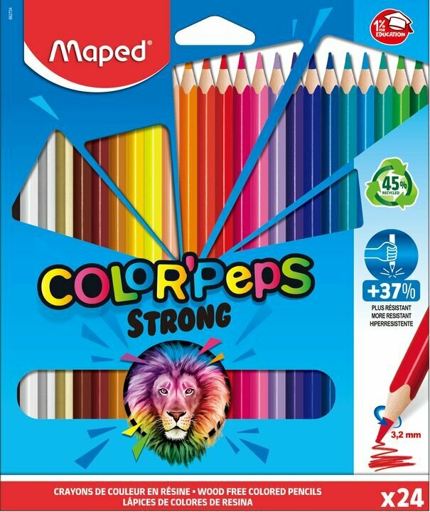 Цветные карандаши ColorPeps Strong, 24 цв.