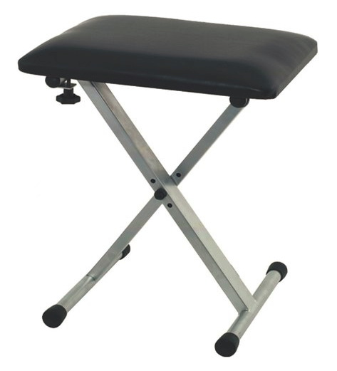 GEWA Keyboard Bench Silver Grey стул для синтезатора Х-образный, складной, серебристый