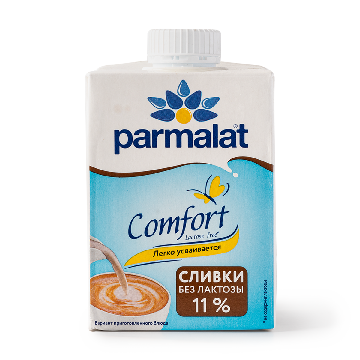 Сливки Parmalat Comfort, безлактозные, ультрапастеризованные, 11%, 500 мл