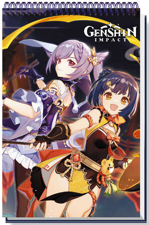 _Блокноты(Origami) ТворчБлокнот_А4 Геншин Лунный фонарь (со стикерами и перевод. татуировками) (08220)