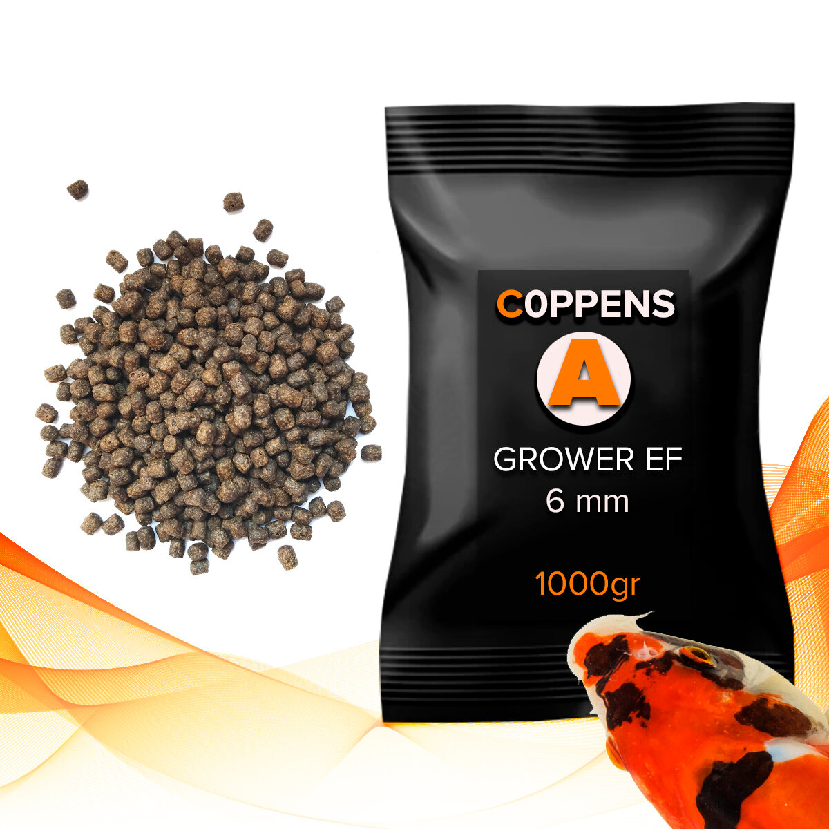 Coppens GROWER EF 6мм, 1000гр - корм для крупной аквариумной и прудовой рыбы