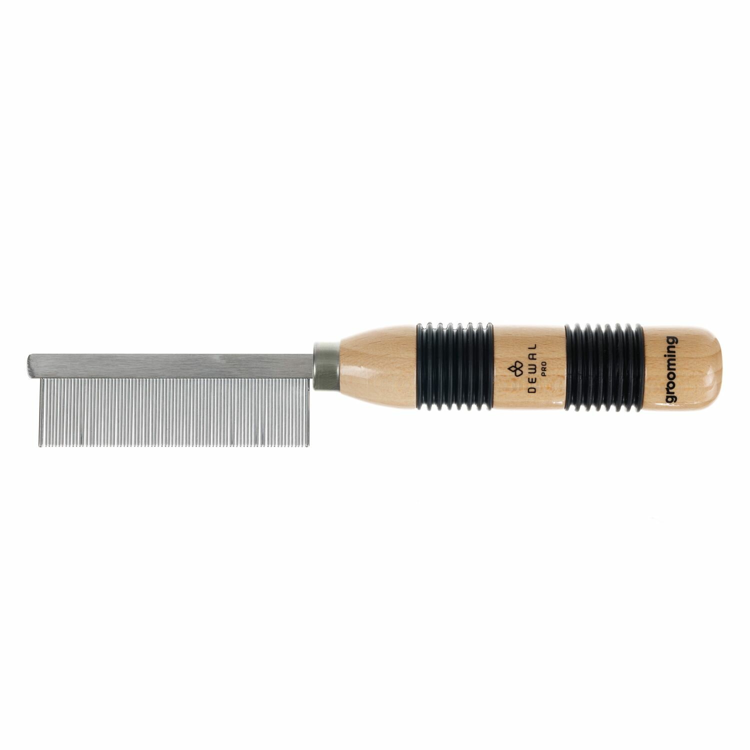 DEWAL PRO GROOMING Расческа для животных с ручкой с частыми металлическими штифтами