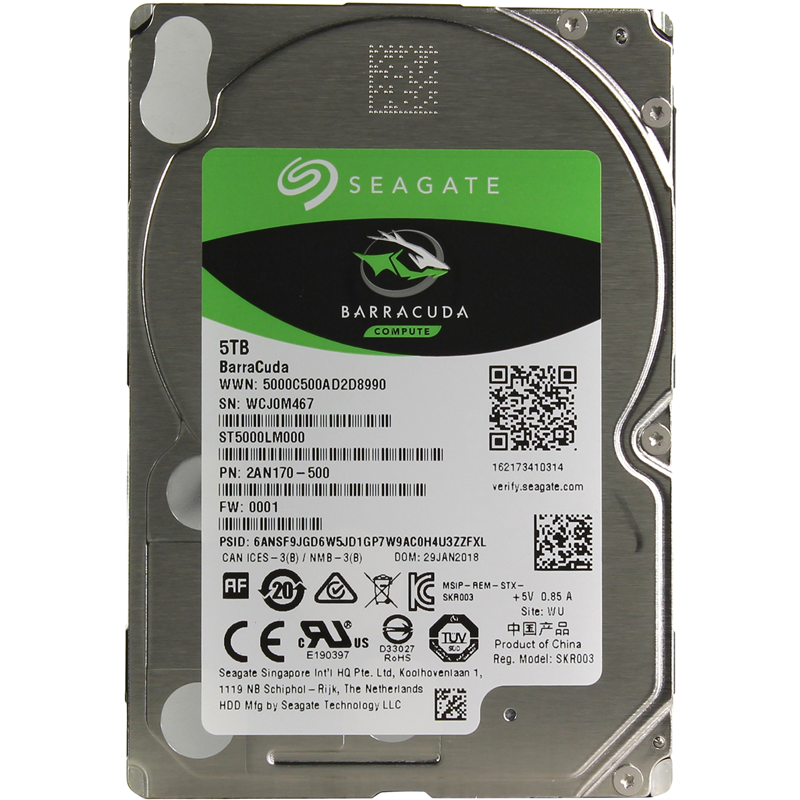 Жесткий диск Seagate BarraCuda ST5000LM000 2.5" 5TB SATA 6G