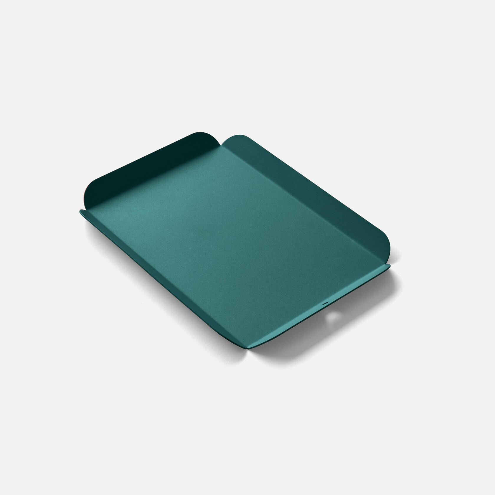 Поднос Delo M, универсальный, прямоугольный, алюминиевый, цвет изумрудный, размер 34х25х2,2 см