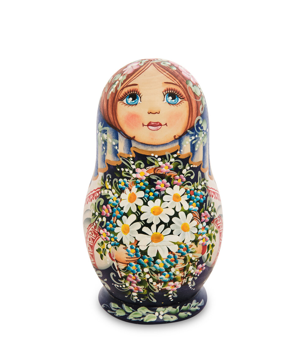 Матрешка 5 мест "Мария с цветами"