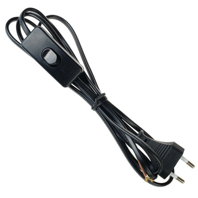 Провод с евроштекером и выключателем DUWI 1,8м черный