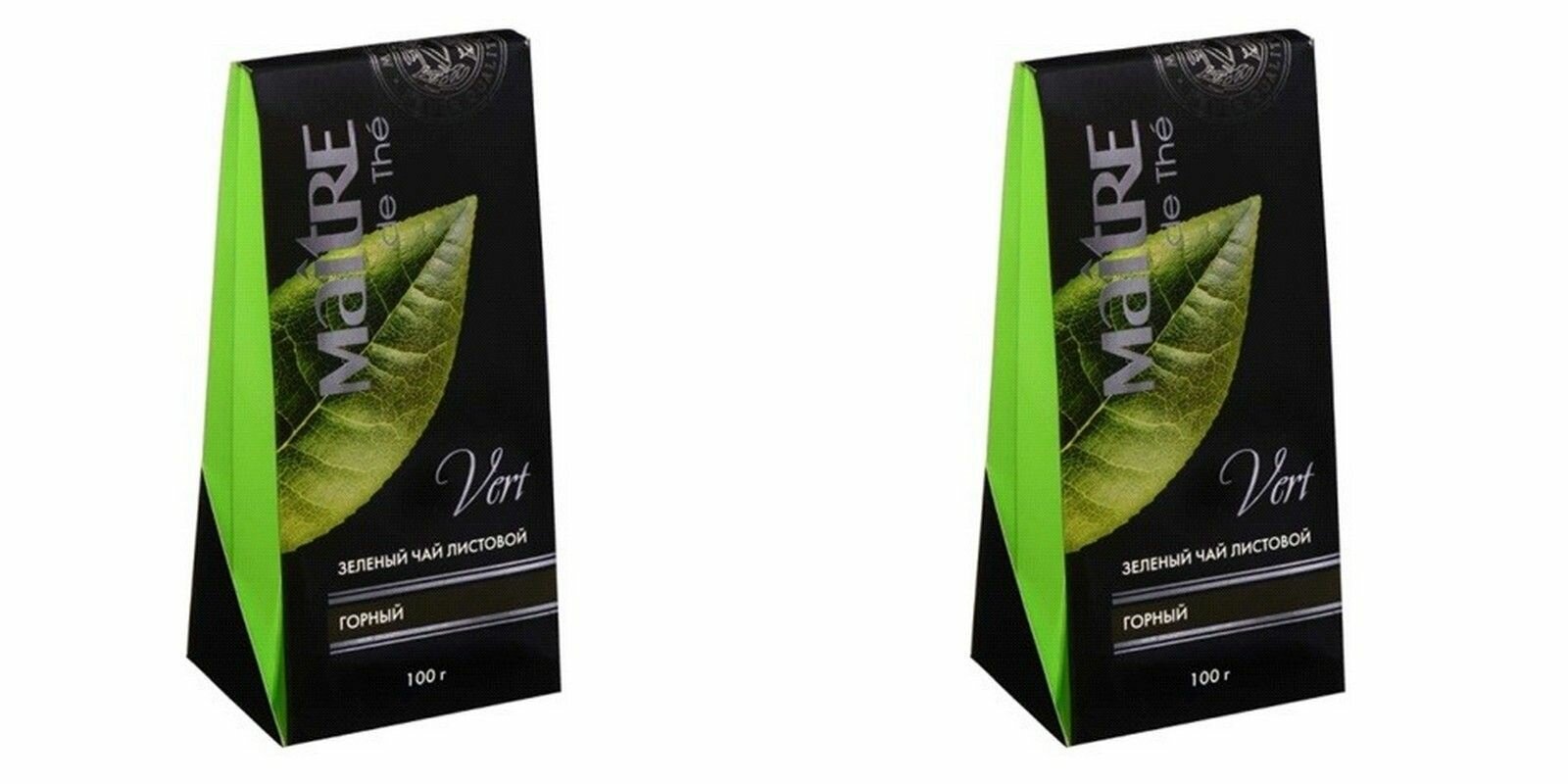 Maitre de The Зеленый чай, Горный, 100 г, 2 уп