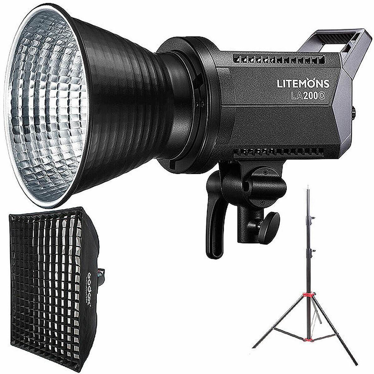 Студийный комплект Godox LITEMONS LA200D KIT58 (+софт+стойка)