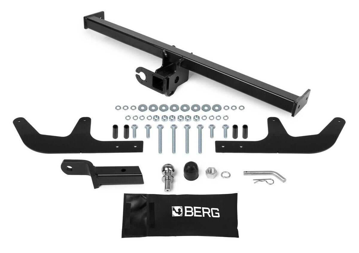 Фаркоп с унив. электрикой под квадрат для Lada Largus 2012-2021 2021-, включая Cross, шар E, 1300/75 кг, F.6017.005, Berg (паспорт, сертификат)