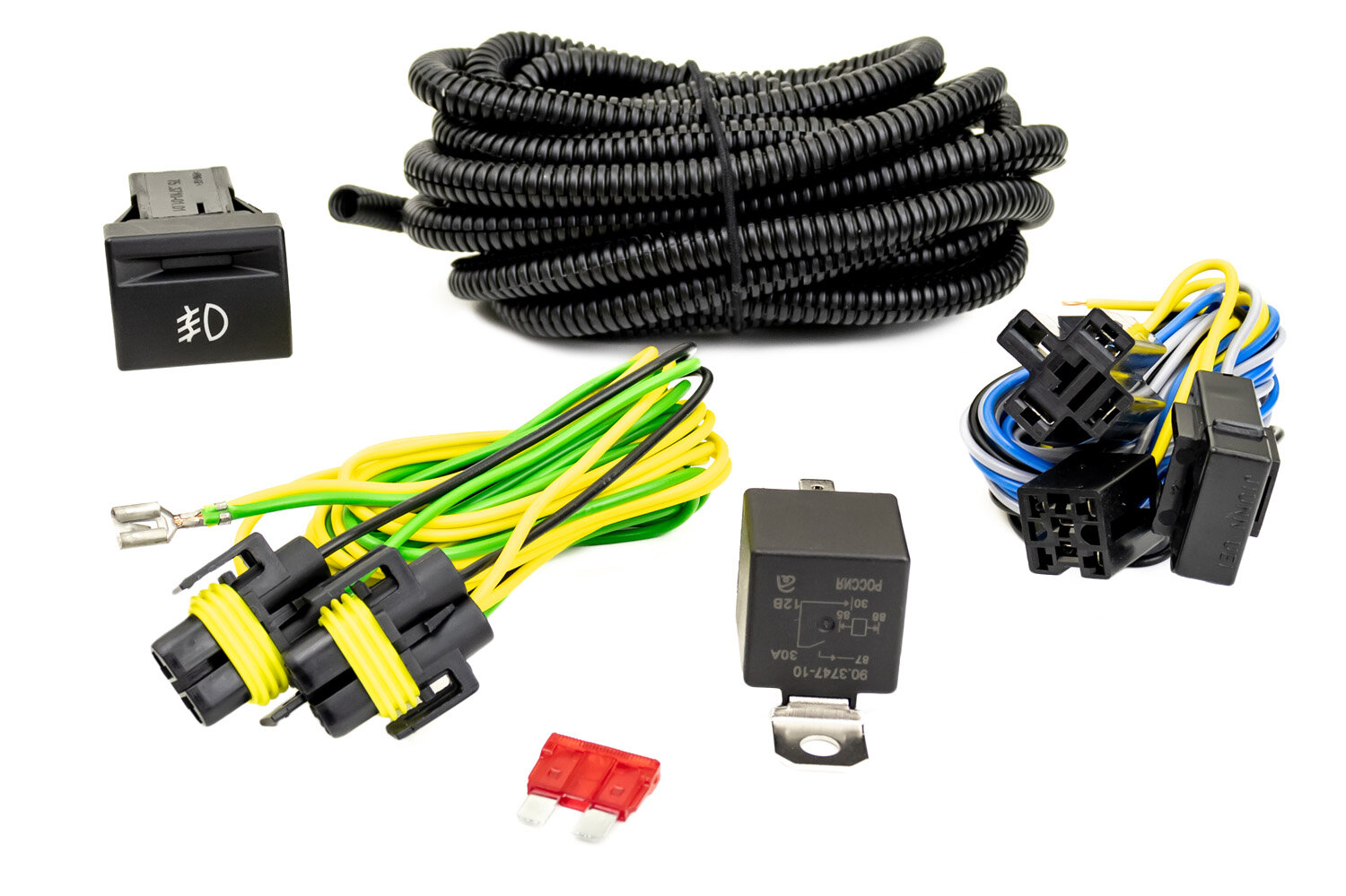 Проводка подключения противотуманных фар (ПТФ) для Лада Приора