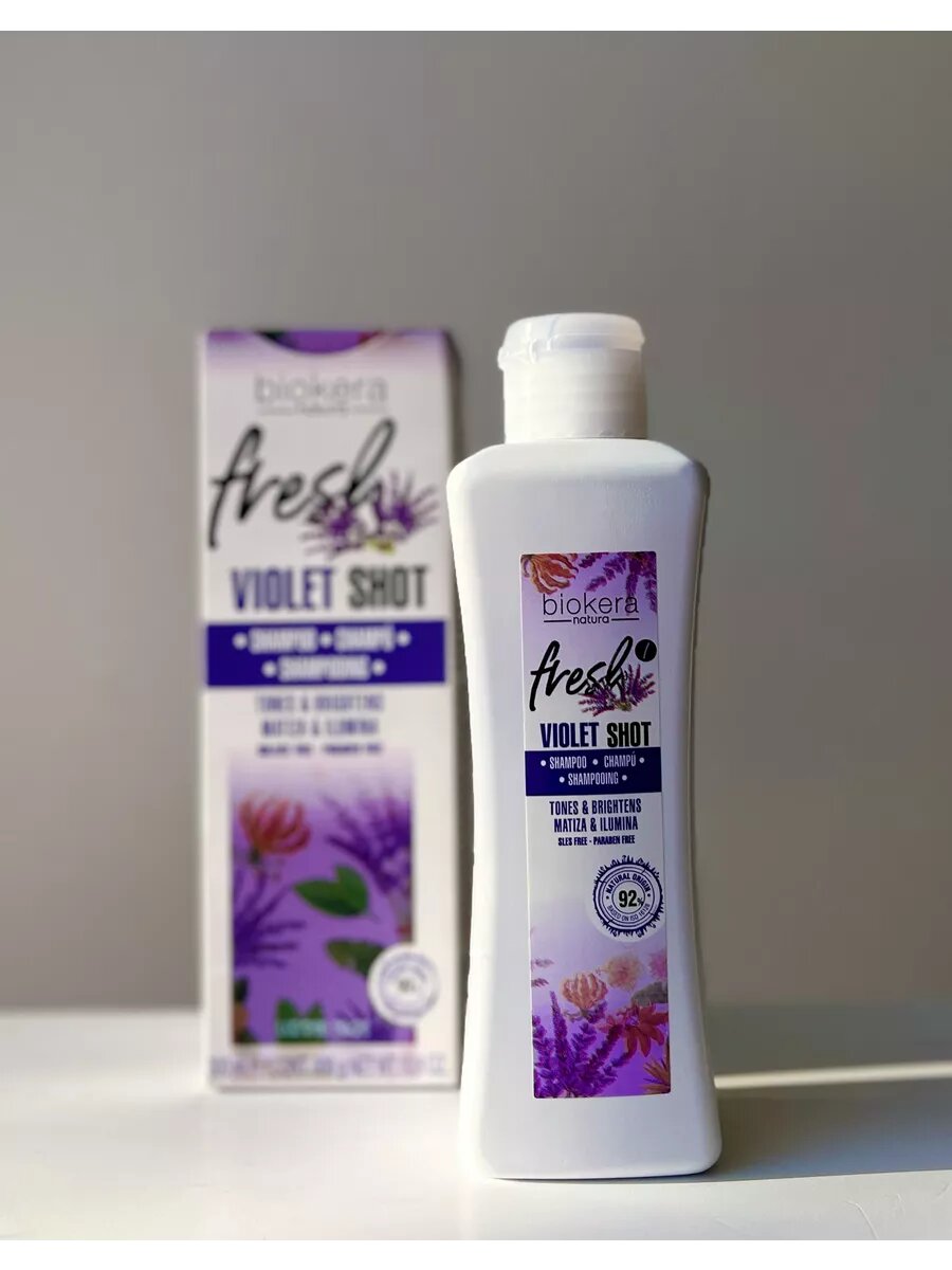 Тонирующий шампунь VIOLET SHOT Biokera Fresh
