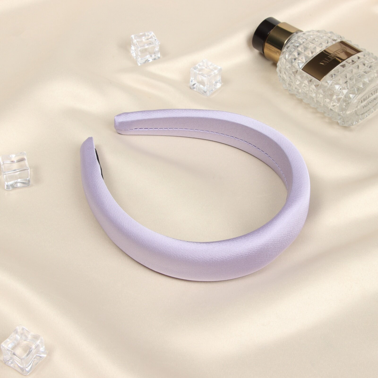 Ободок для волос "Жаннет" классик глянец, 3 см, сиреневый, 10692216