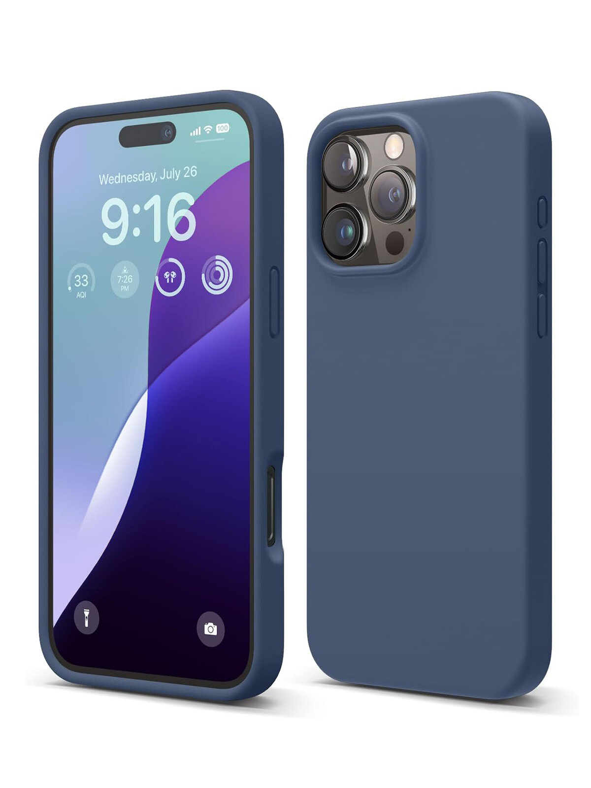 Elago для iPhone 16 Pro Max чехол Soft silicone (Liquid) Jean Indigo