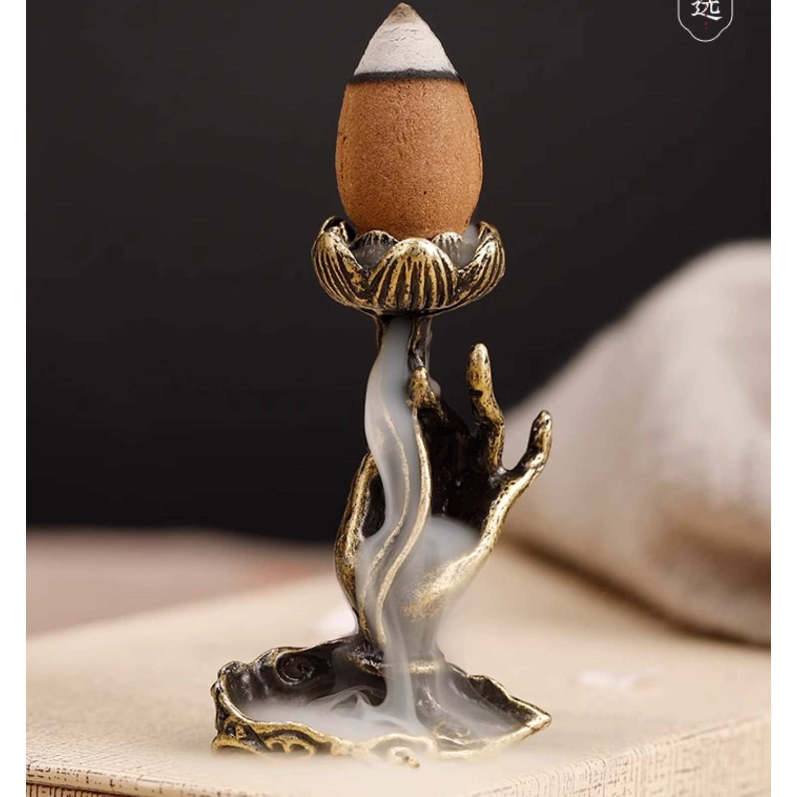 Подставка для благовоний Изящная Рука, металл, настольная, для безосновных, палочек, конусов