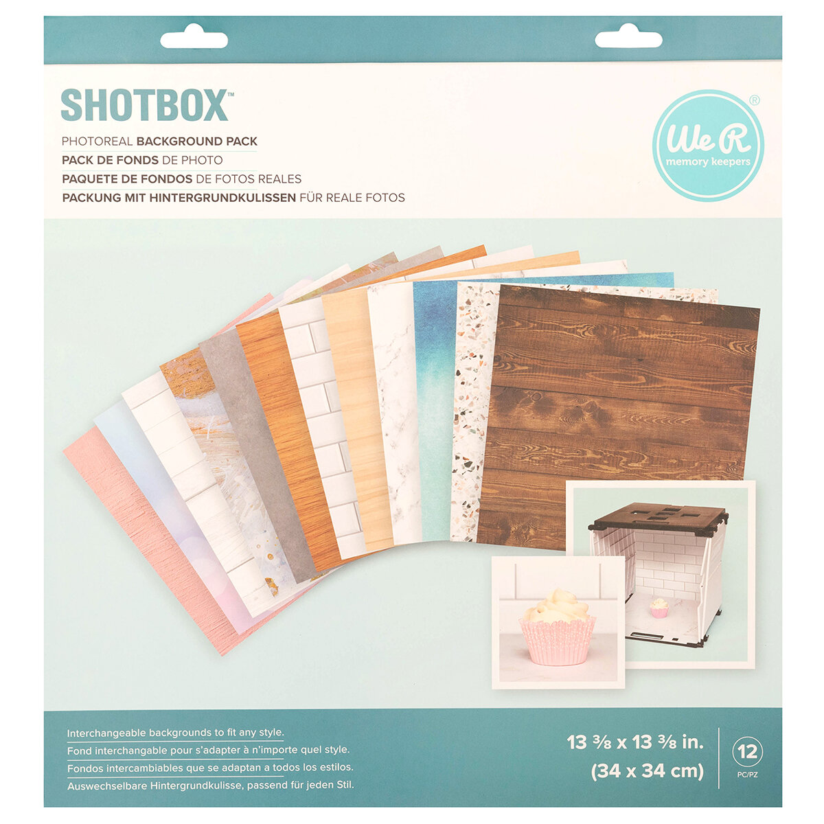 Набор цветных фотофонов Shotbox Photoreal 34 х 34 см American Crafts LC. 660417